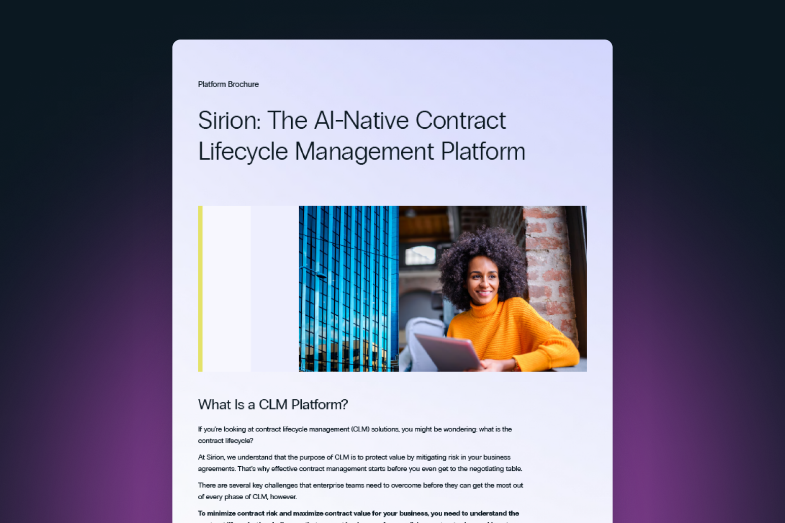 Discover the AI-Native CLM Platform - Sirion